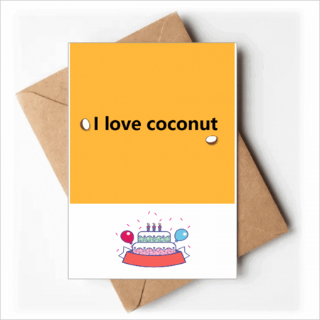 Love Seaside Coconut Juice Happy Birthday Greeting Cards Envelopes ...