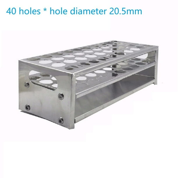 Aluminum Test Tube Holder Rack 40 Hole 3 Layer for 18.5-22.5mm Tubes ...