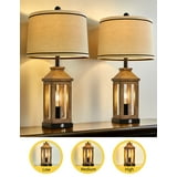 Oneach Touch Control Table Lamp Set of 2 with USB Ports 3-Way Dimmable ...