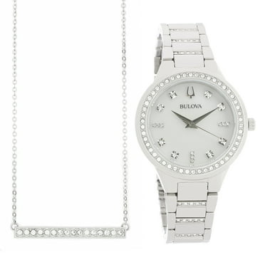 Bulova Rhapsody Quartz Diamond Silver Dial Ladies Watch 97P145 ...