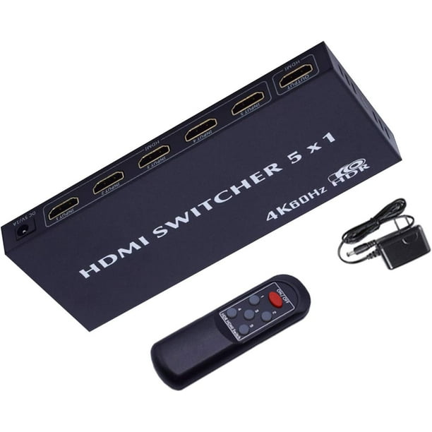 HDMI Switch Box 5 in 1 out- 5 Port HDMI Switcher Video Switcher with ...