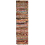 SAFAVIEH Cape Cod Nixon Colorful Braided Area Rug, 2'3" x 8', Natural ...