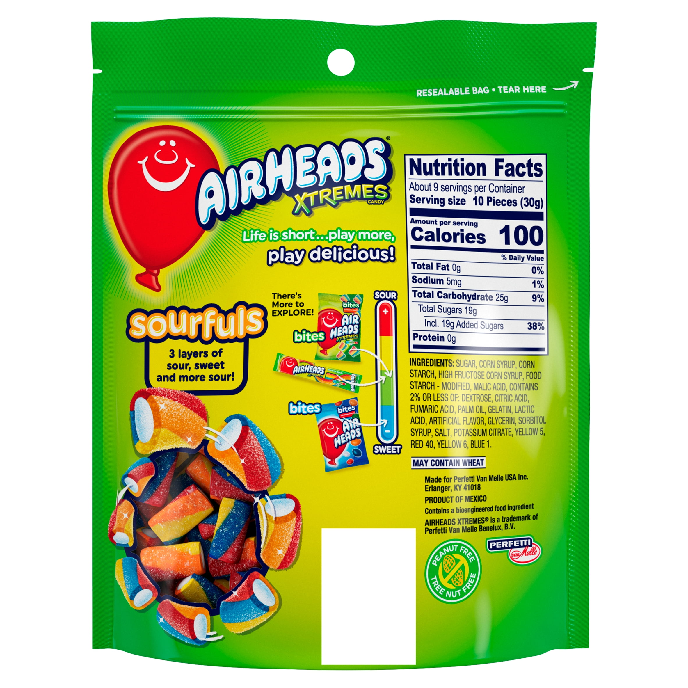 Buy Airheads Xtremes Sourfuls Rainbow Berry Candy, 9 oz Online at ...