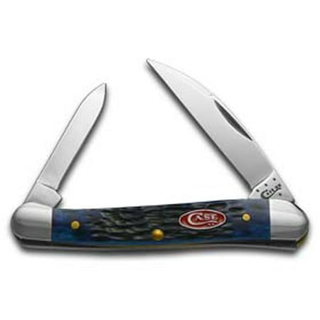 Case xx Mini Copperhead Knife Jigged Navy Blue Bone Stainless Pocket ...