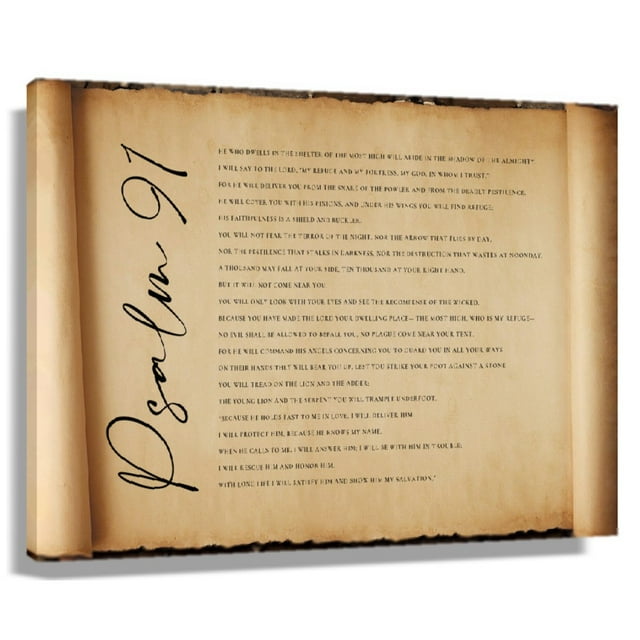 Psalm 91 Wall Art Bible Verse Poster Pictures Print Paintings For ...