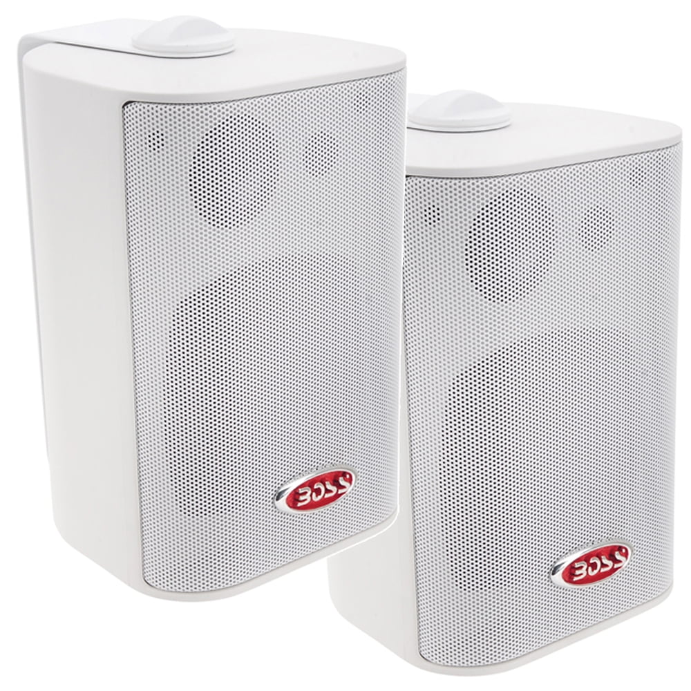 BOSS AUDIO MR4.3W 3-WAY BOX SPEAKERS WHITE (PAIR) - Walmart.com