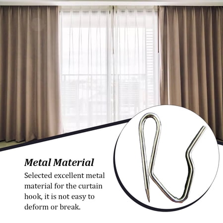 Langgg 100 Pieces Curtain Hooks Indoor Fix Buckle Fixator Tool Drape ...