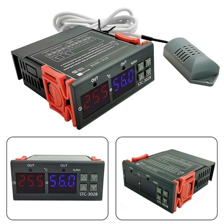 Dual Digital Thermostat Temperature Humidity Control Stc-3028 | Walmart Canada