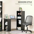 "HomCom 47"" Office Compact Computer Desk Hutch with Ample Storage ...