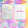 30 Pack Metallic Holographic Card Stock Shiny Iridescent A4 Thick ...