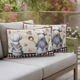 Chef Dwarf Outdoor Pillow Covers Set of 2 Desserts Ice Cream Donuts Red ...