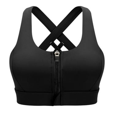 Womens Front Close Plunge Sports Bra - Walmart.com