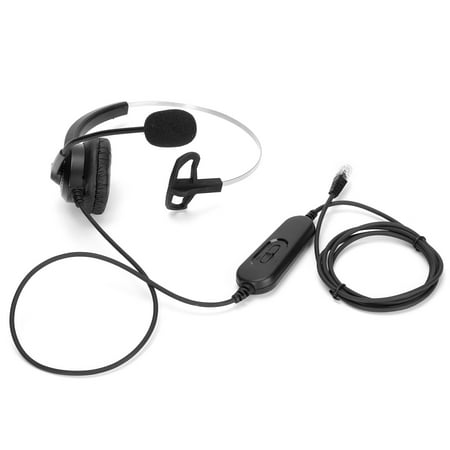 Telephone Headset With Microphone, Adjustable Headband Business Headset ...