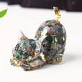 1pc 1.77in Resin Animal Cat Figurine with Tail, Natural Crystal ...