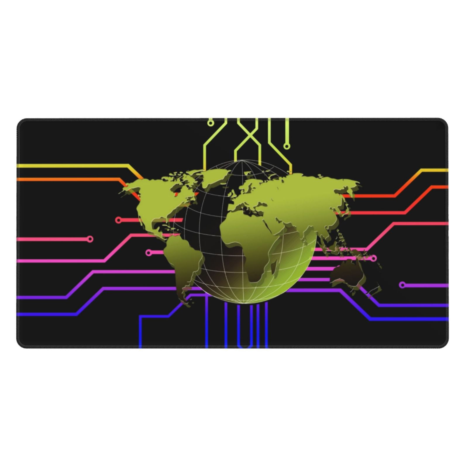 Extra Large Mouse Pad, Binary Byte World Cyborg Pattern Desk Mat ...