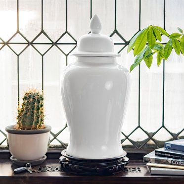 24" White Ridged Temple Jar - Walmart.com