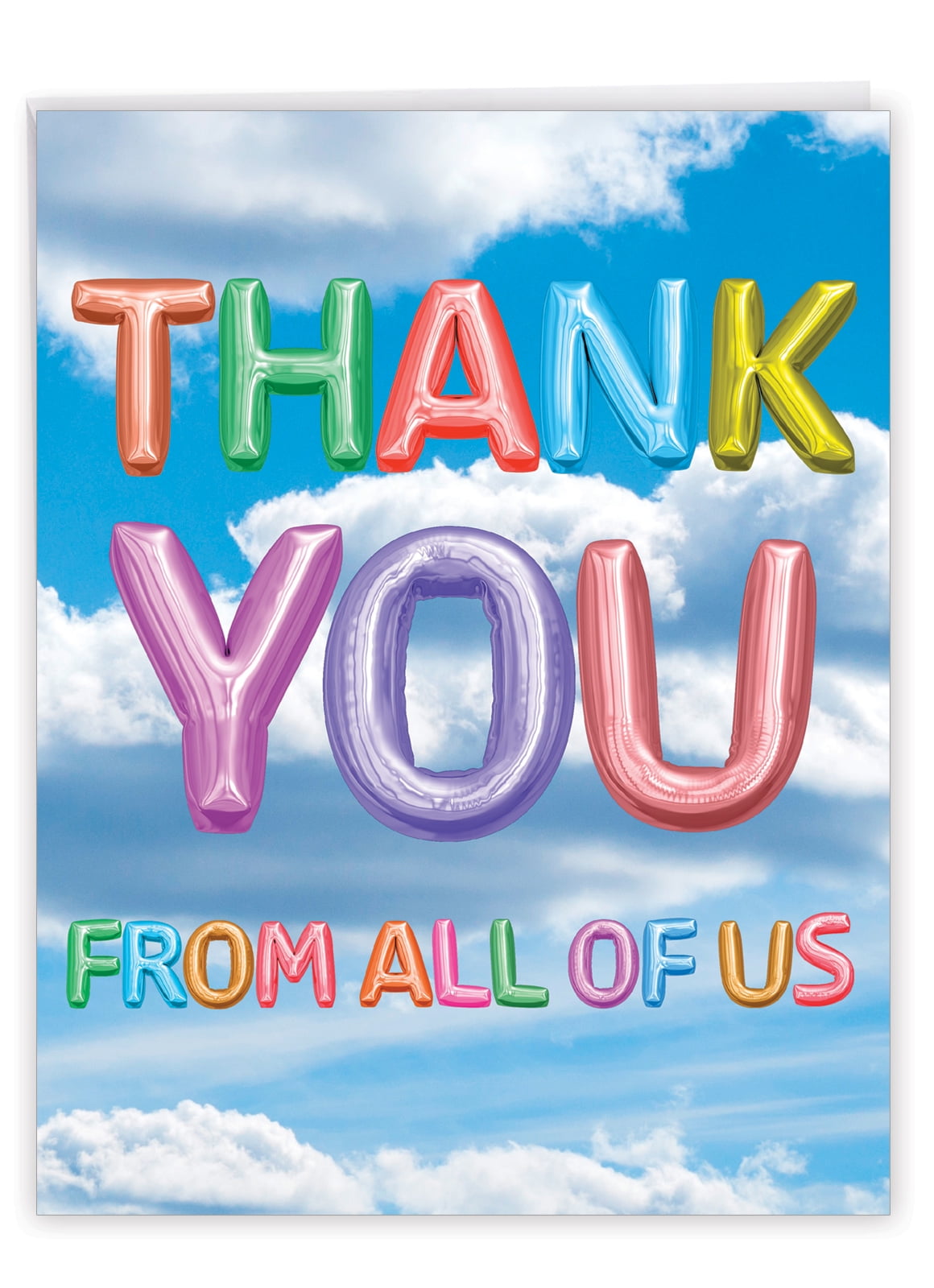 1 Big Thank You Card with Envelope (8.5 x 11 Inch) - Inflated Messages ...