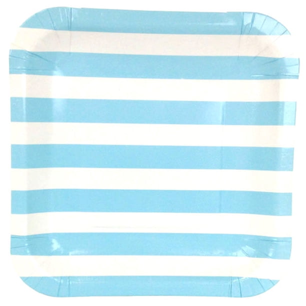 Blue Gingham Paper Plates