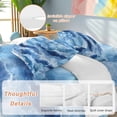 Abstract Ocean Waves Comforter Set Twin Size, Blue Marble Texture ...