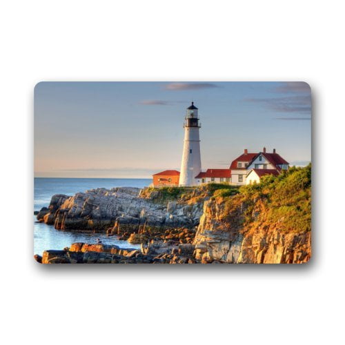 WinHome Sunrise Lighthouse Doormat Floor Mats Rugs Outdoors/Indoor ...