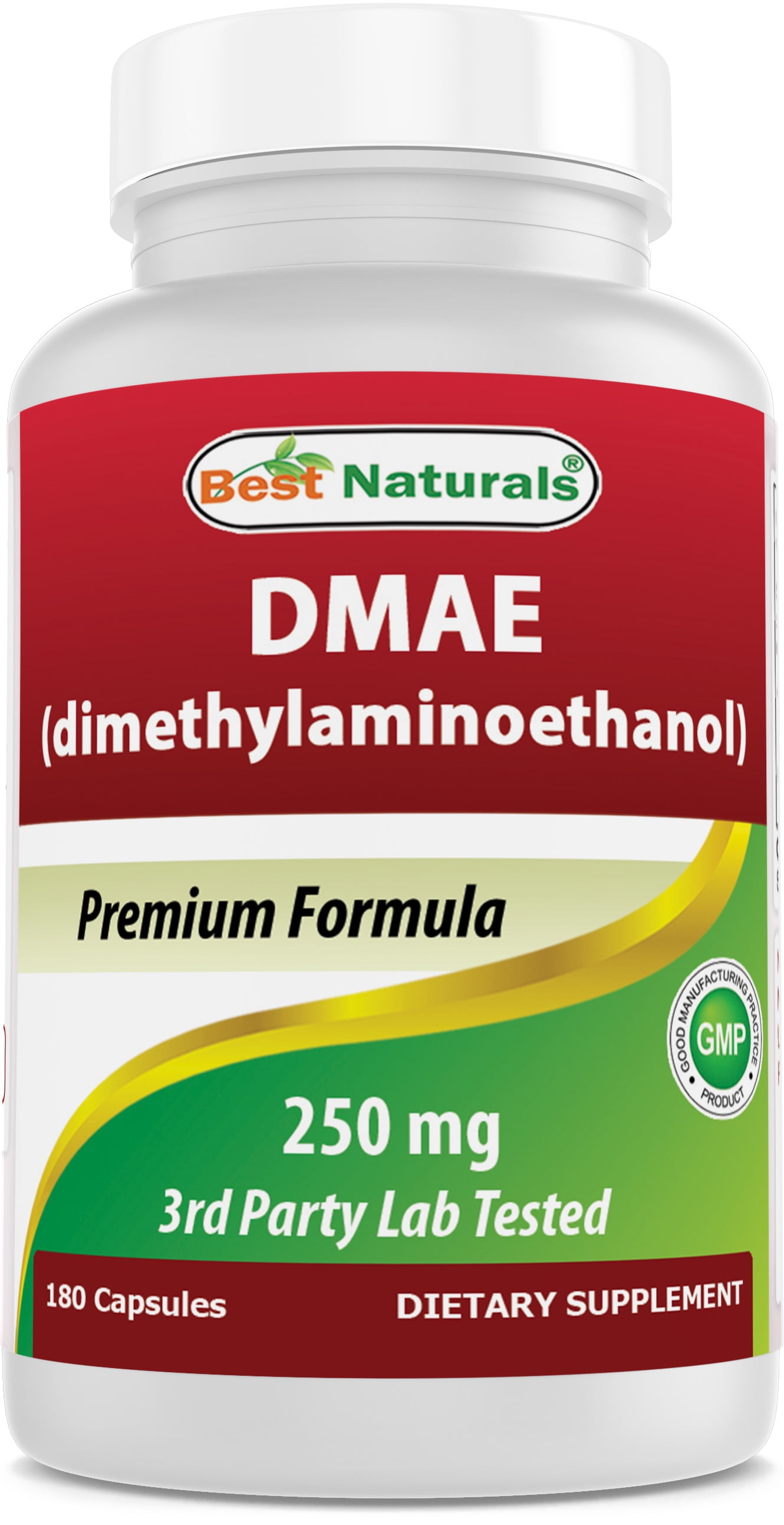 Best Naturals DMAE Supplement 250 mg 180 Capsules ...