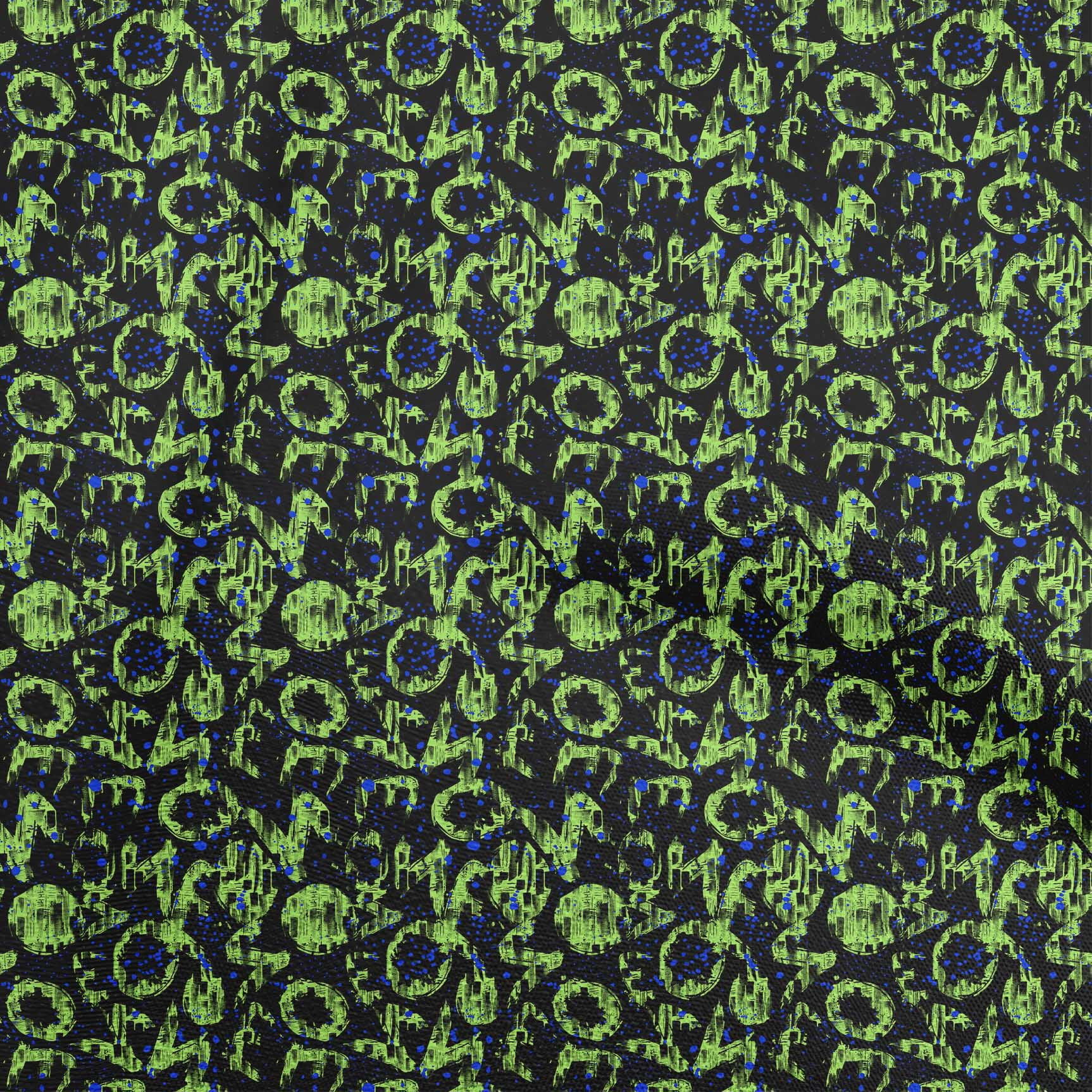 oneOone Polyester Spandex Black Fabric Abstracts Diy Clothing Quilting ...