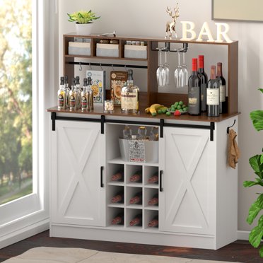 Gymax Buffet Storage Cabinet Console Table Kitchen Sideboardd Home ...