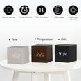 Cube Voice Control Led Alarm Clock Decorative Clock Ornaments Art ...