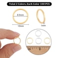 200Pcs 2 Colors Brass Linking Rings Ring Mixed Color 10x1mm Inner ...