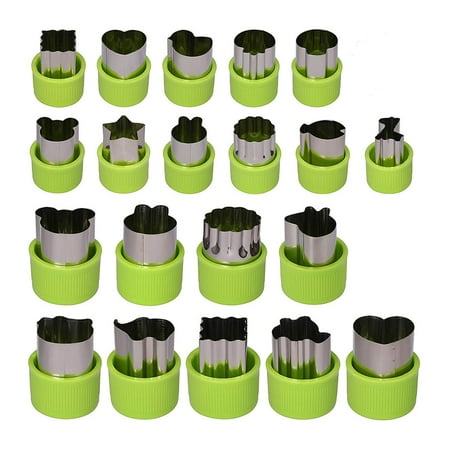 Vegetable Cutter Shapes Set (20 Piece) - Mini Cookie Cutters, Vegetable ...