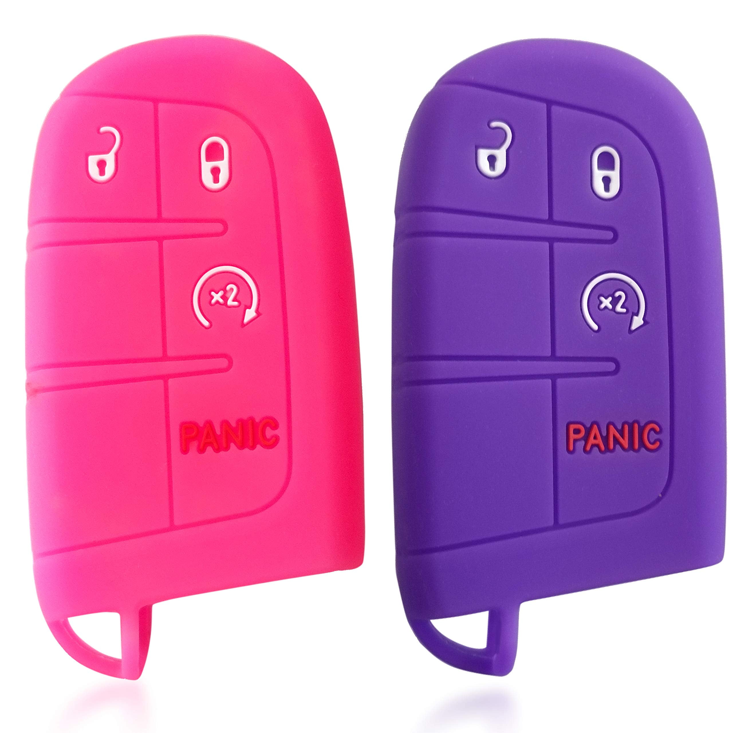 2pcs Dobrev 4 Button Silicone Case Protector Key Fob Smart Car Remote ...