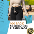 MMSBAGS Retail Plastic Merchandise Bags, Die Cut Handles, Strong, Tear ...