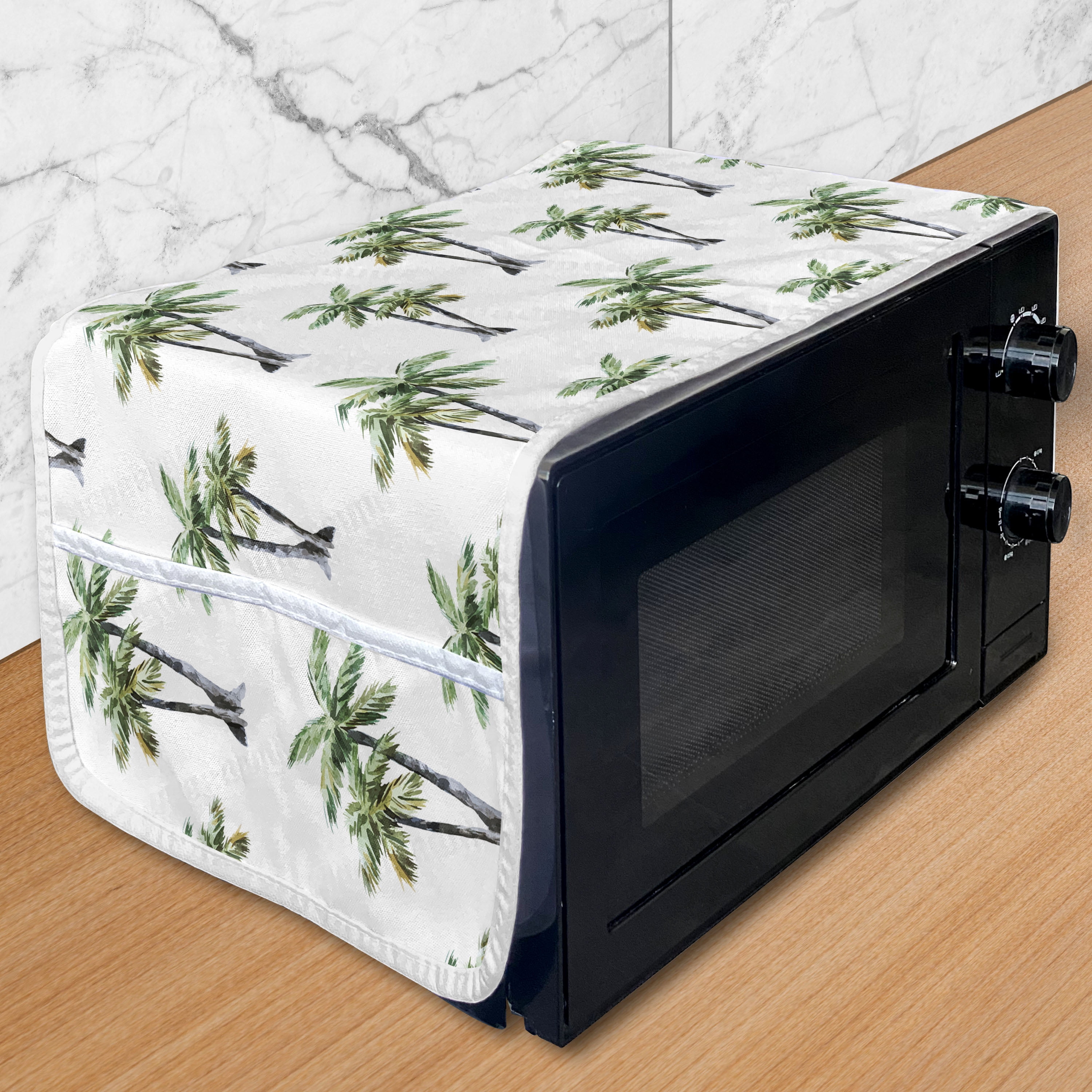 Palm Tree Microwave Oven Cover, Botanical Watercolor Art of Hawaiian ...
