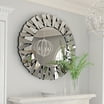 LUVODI Large Silver Wall Mirror for Living Room, Bedroom, Hallway ...