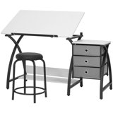Studio Designs Comet Center Plus Drawing Table with Padded Stool 2 ...