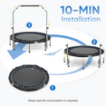 EDX 40" Mini Fitness Trampoline Rebounder for Workouts Sports Kids ...