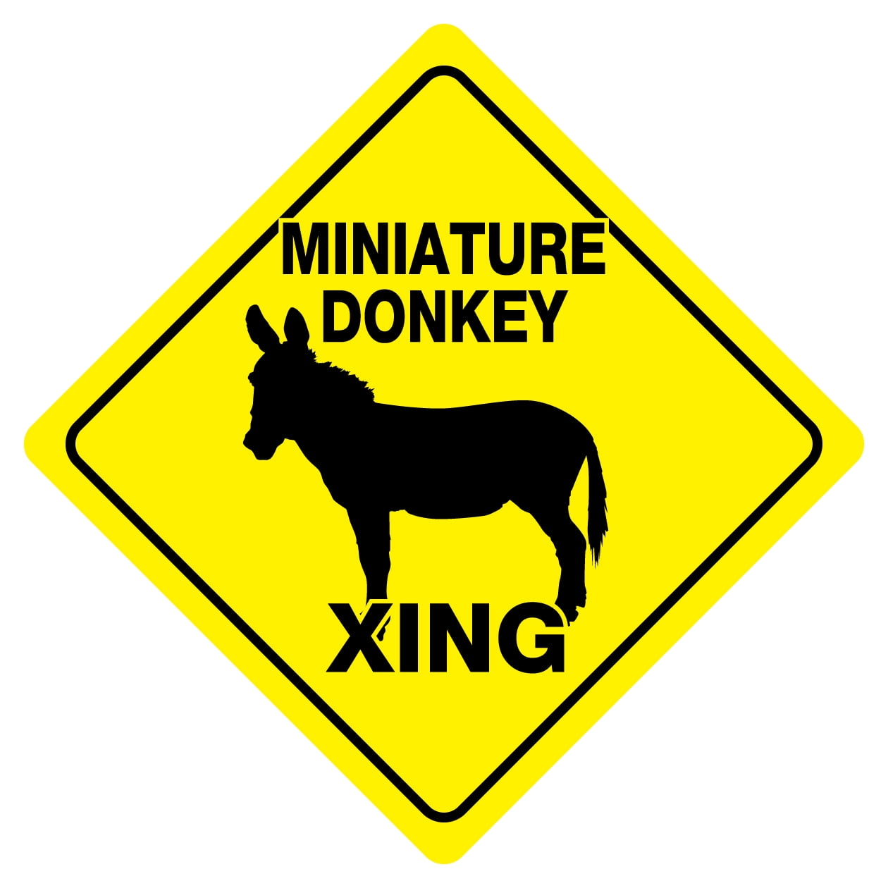 MINIATURE DONKEY CROSSING Funny Novelty Xing Sign - Walmart.com