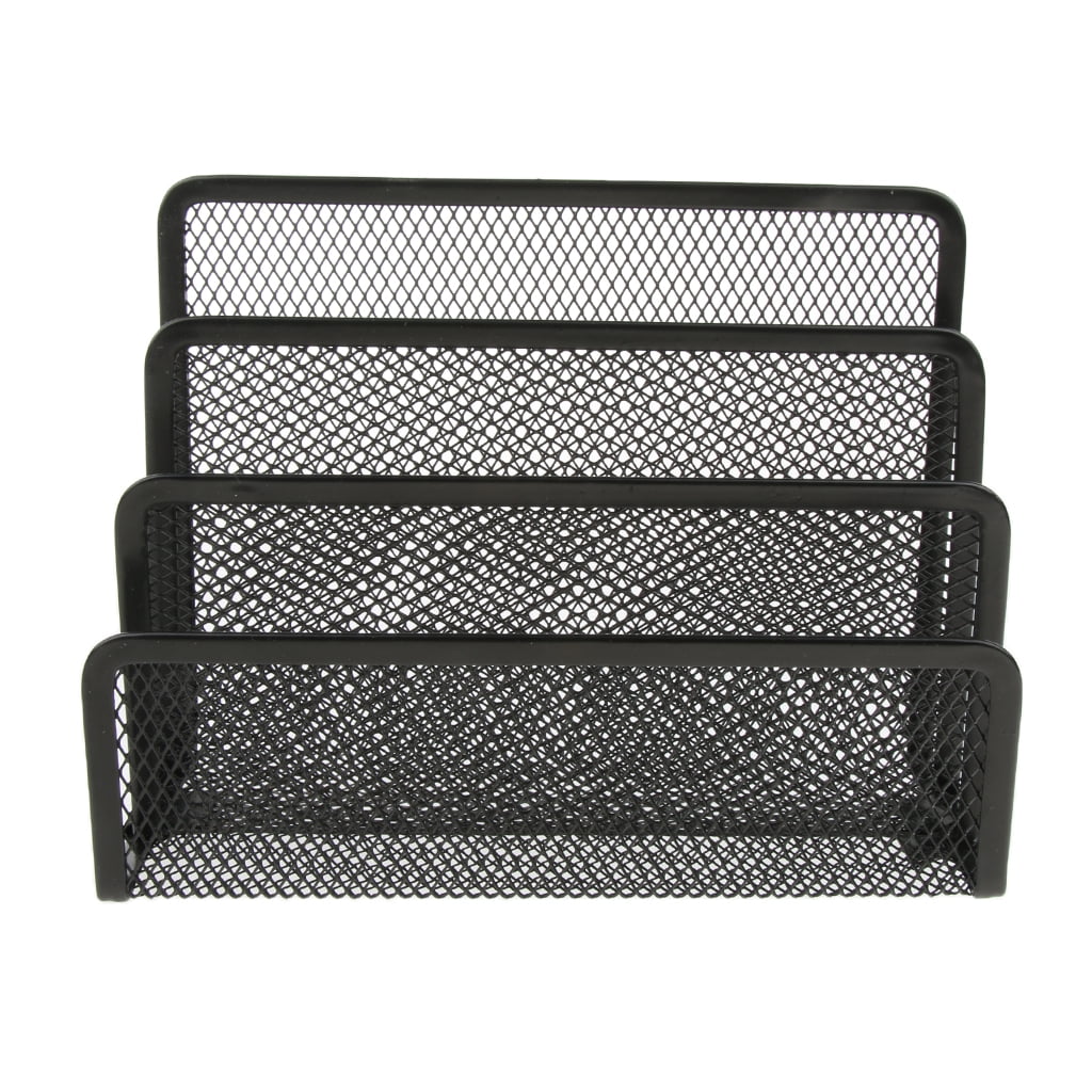 Metal Mesh Desk Mail Organizer Mini Letter Bill Sorter Rack, stands ...