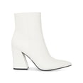MADDEN GIRL Women's White Cody Pointed Toe Boot Bootie 9.5 M, Dress Zip ...
