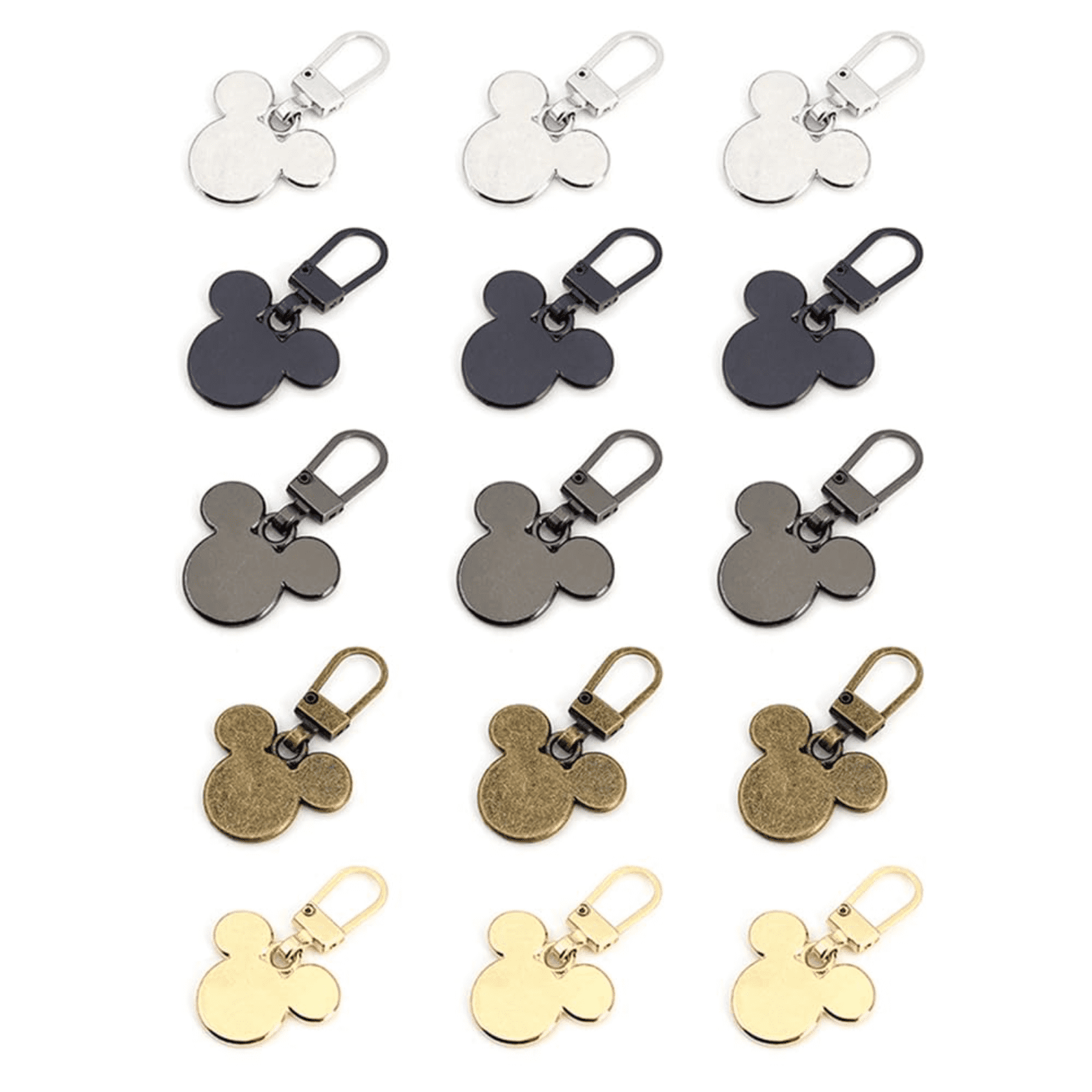 Click here for Unbranded 5-Color Alloy Zipper Pulls Set - 15pcs C... prices