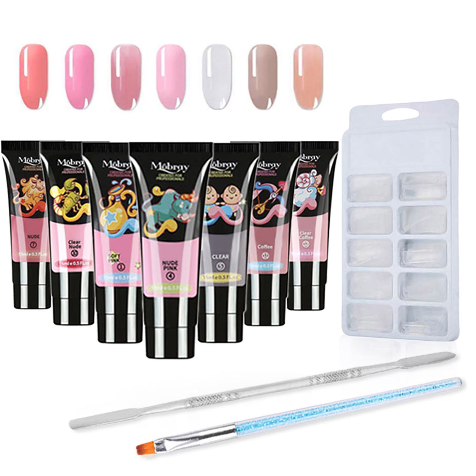 Click here for Graflsoa 7-Piece Nail Extension Gel Kit With 100 N... prices