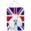 White Toy Poodle with English Union Jack British Flag Wall or Door ...