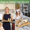 Bamboo Bed Tray Table with Foldable Legs, Breakfast in Bed Tray for ...