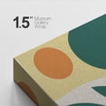 Canvas Print Wall Art Green Leaves in Striped Vase with Abstract Shapes ...