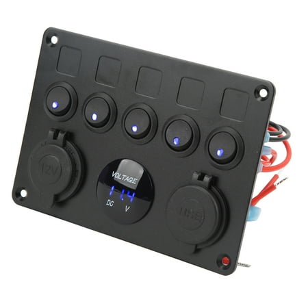 Gang Switch Panel,5 Gang Switch Panel On Off Switch Panel Gang Rocker ...