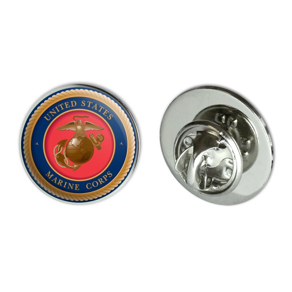 Marine Corps USMC Emblem Officially Licensed Metal 0.75" Lapel Hat Pin ...