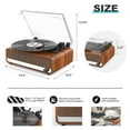 Udreamer Vinyl Record Player With Bluetooth,All In One 3-Speed Vintage StereoTurntable with ...