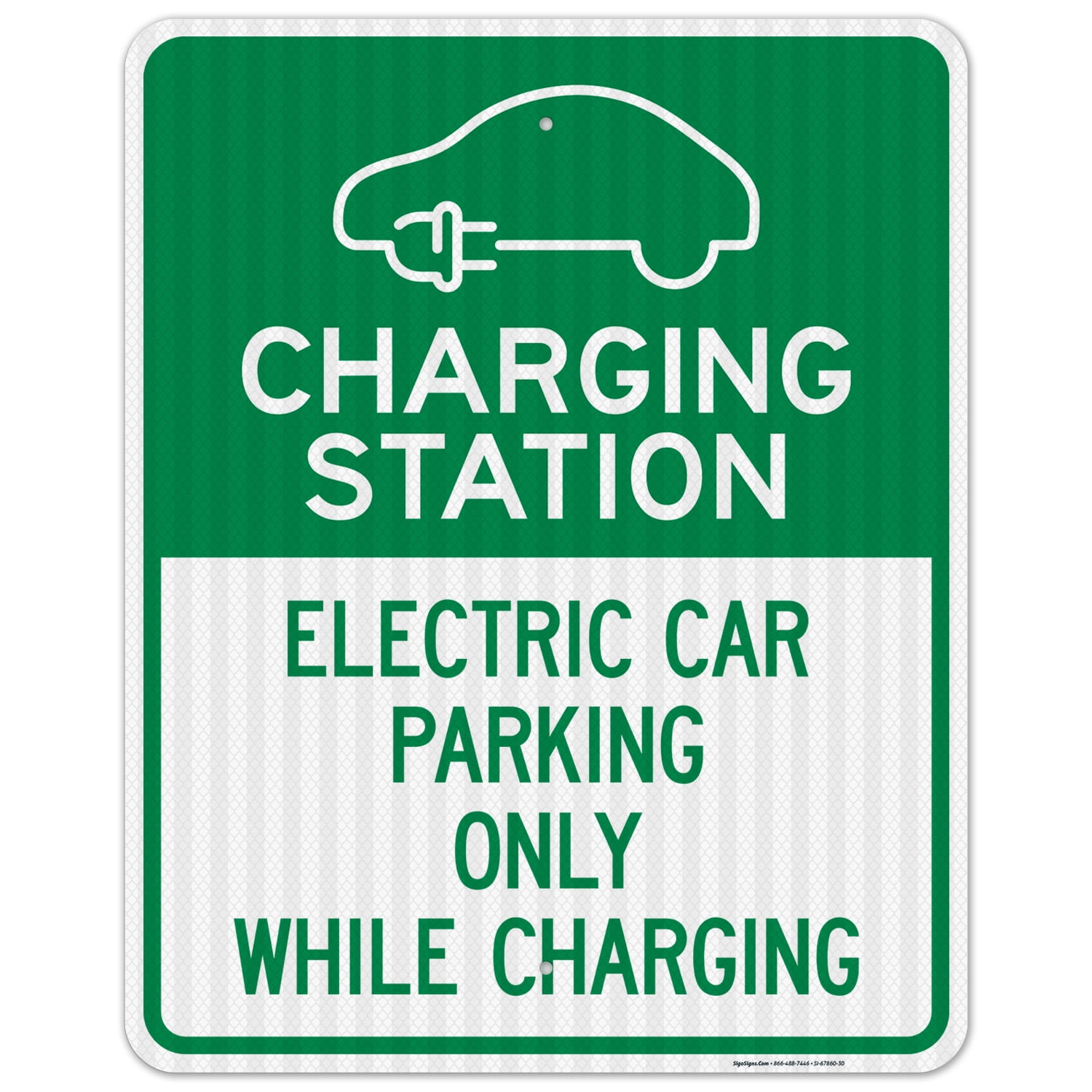 Charging Station Electric Car Parking Only While Charging With Graphic ...