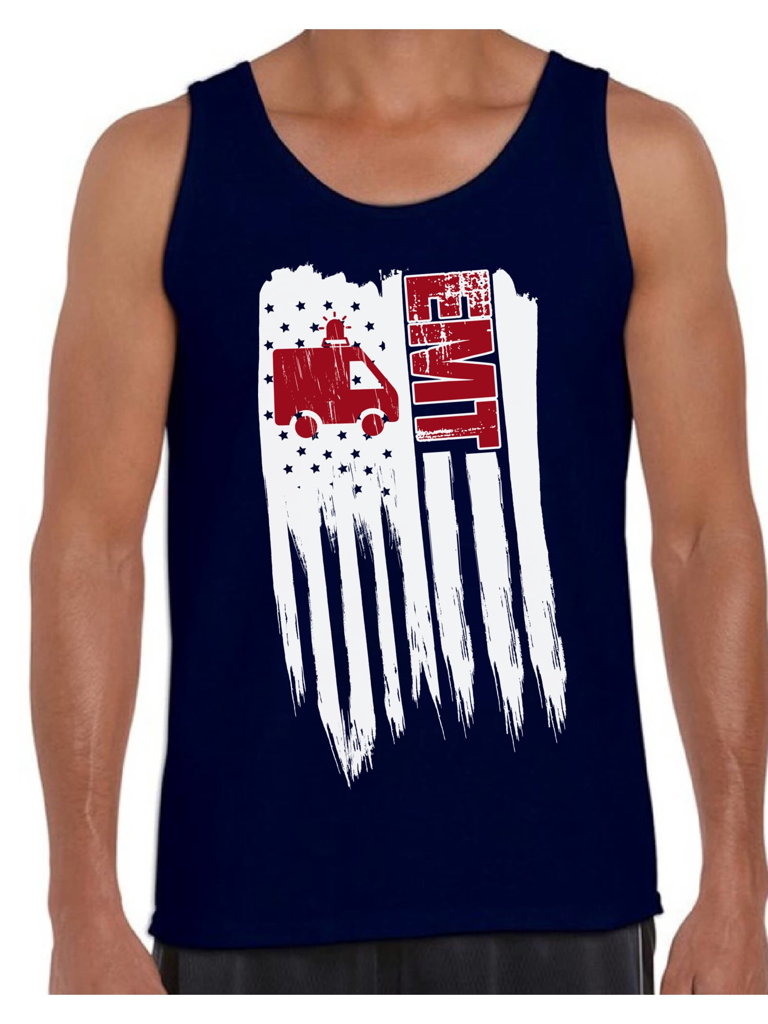 Awkward Styles American Flag EMT Men Tank Top 4th of July Gifts USA EMT ...