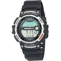 Casio Men's Sports Digital Moon Data 100m Black Resin Watch WS1200H-1AV ...
